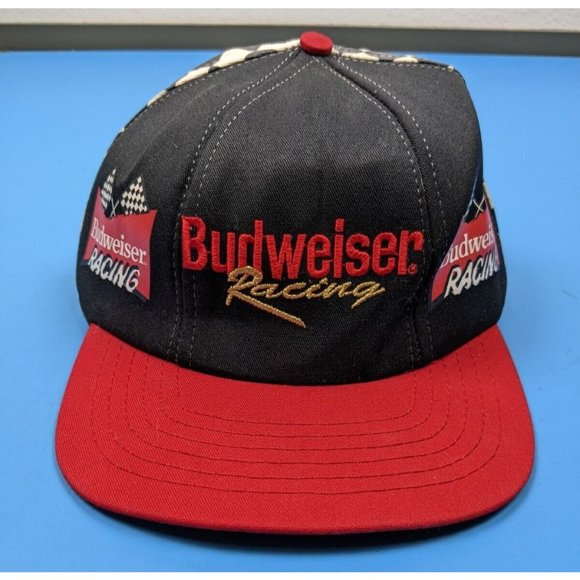 Budweiser | Accessories | Vintage Budweiser Racing Checkered Snapback ...
